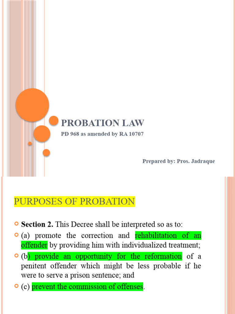 2 Probation Law | PDF | Probation | Bail