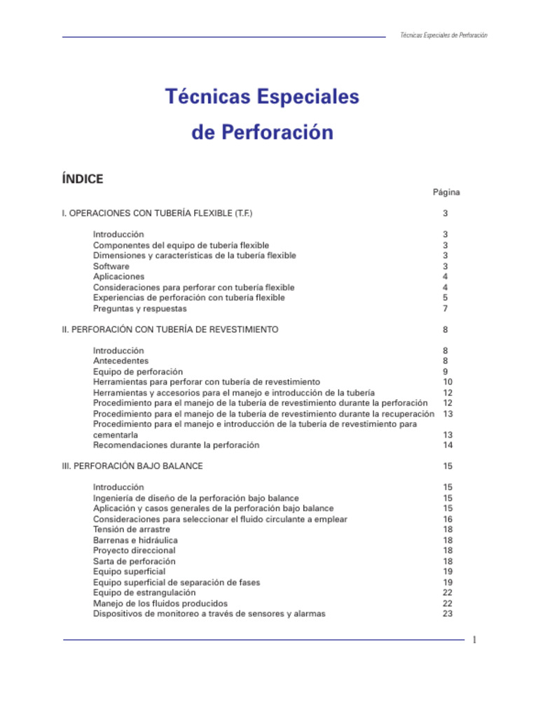9.tecnicas Especiales Perf | PDF | Perforación