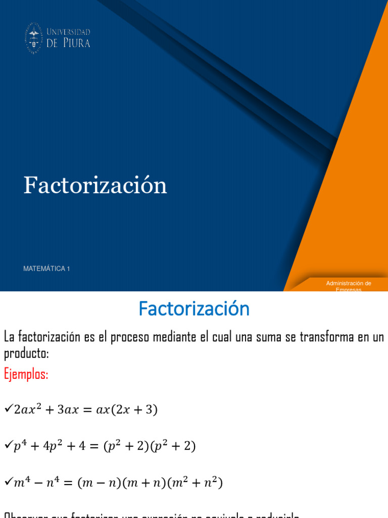 Factorización | PDF | Factorización | Álgebra abstracta