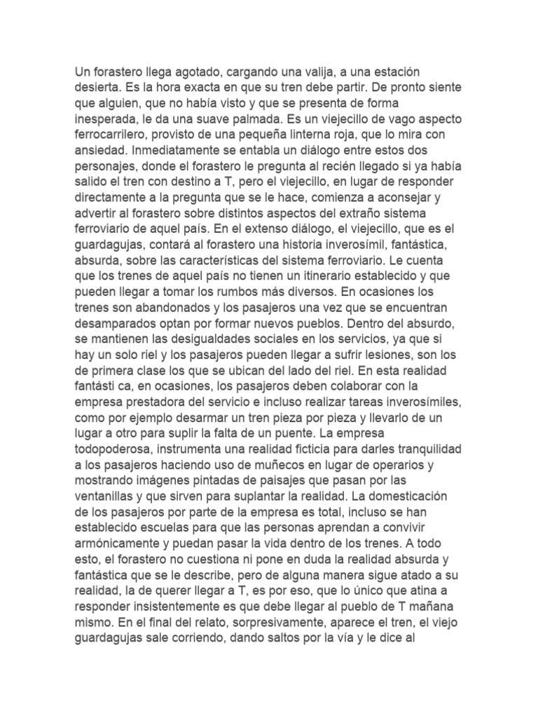 Un Forastero Llega Agotado | PDF | Transporte ferroviario