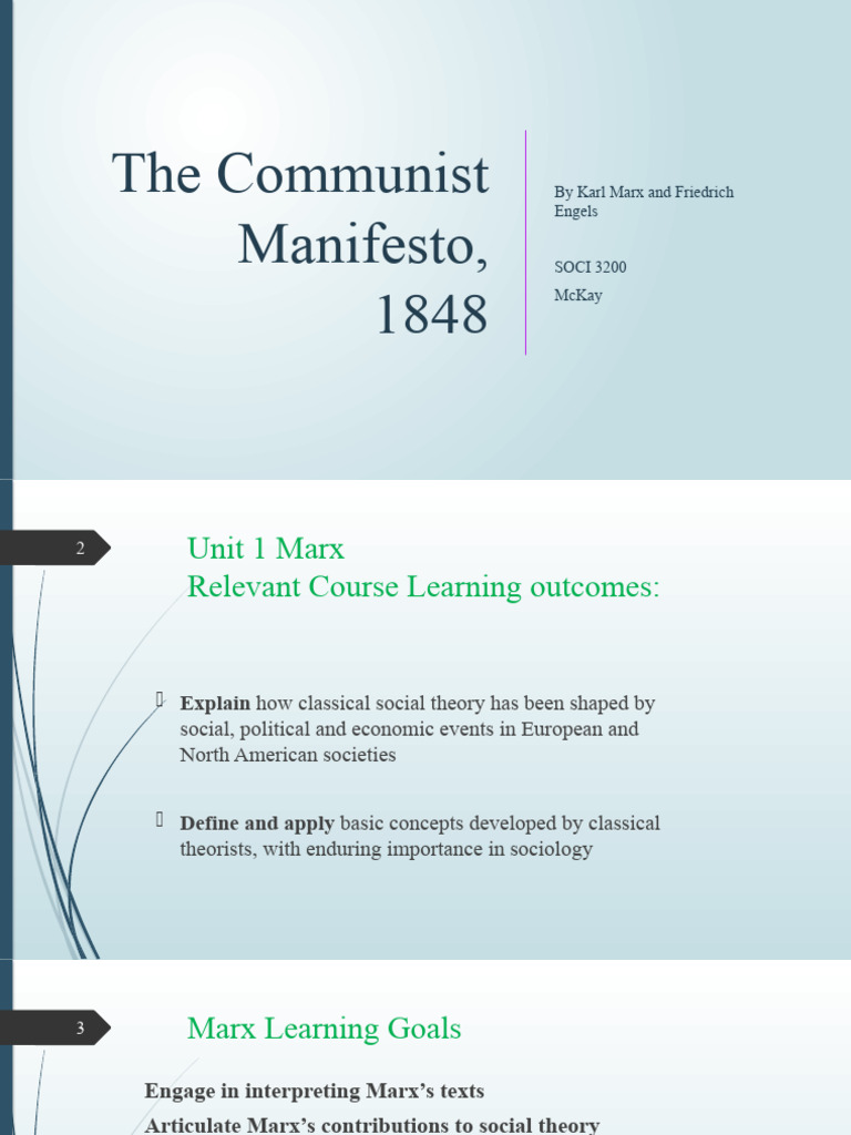 Communist Manifesto | PDF | Karl Marx | Communism