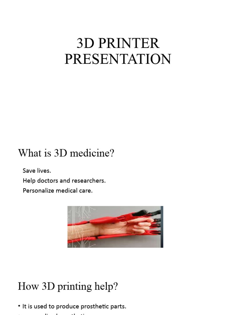 3d Printer Presentation | PDF