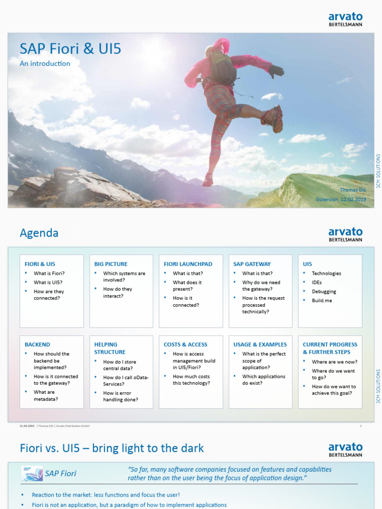 Presentation Fiori UI5 | PDF | Mobile App | Application Software