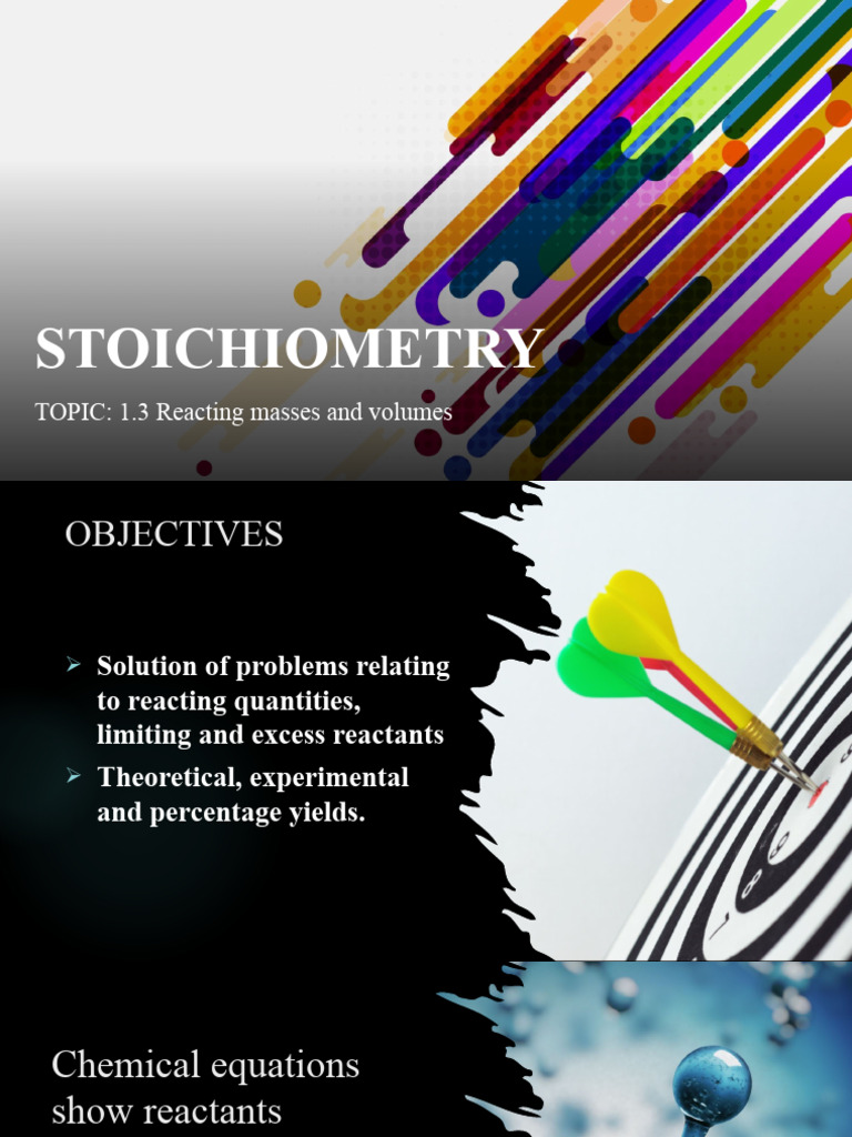 Stoichiometry: Reacting Masses & Yields | PDF | Stoichiometry | Unit ...