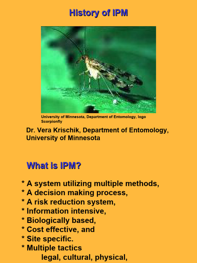 1.history of IPM | PDF | Pesticide | Pest (Organism)