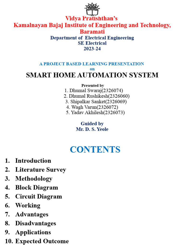 Smart Home Automation | PDF | Home Automation | Automation