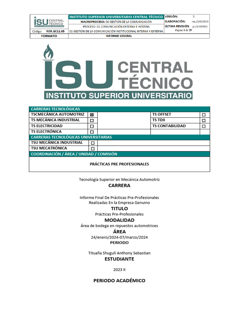 Informe Final Tituaña-Anthony | PDF | Business