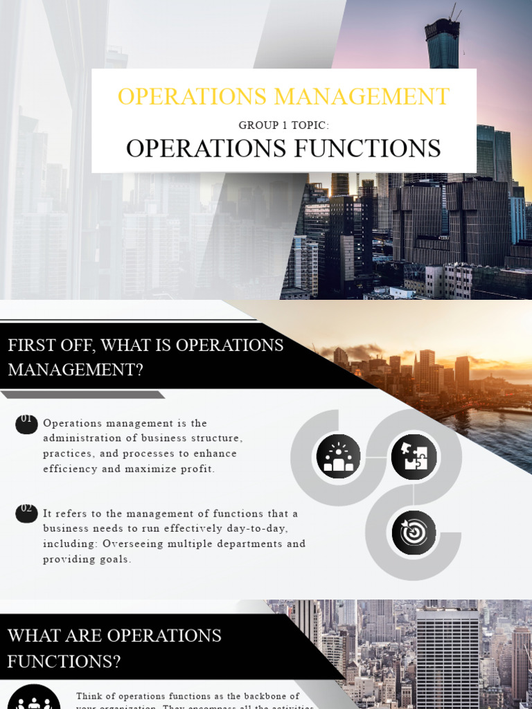 Operations Functions | PDF | Operations Management | Business