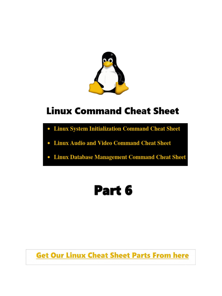 Linux Command Cheat Sheet Part 6 | Download Free PDF | Databases | Postgre Sql