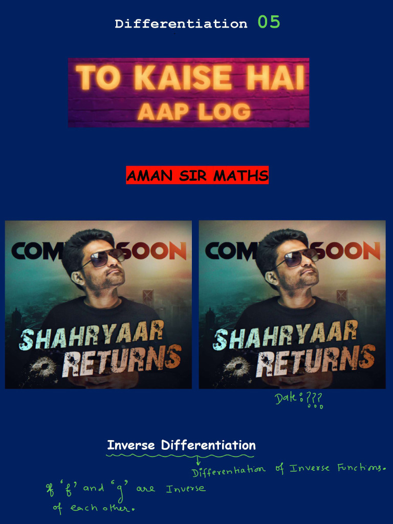 Differentiation 05 - Aman Sir - Bhannat Maths - Compressed | PDF