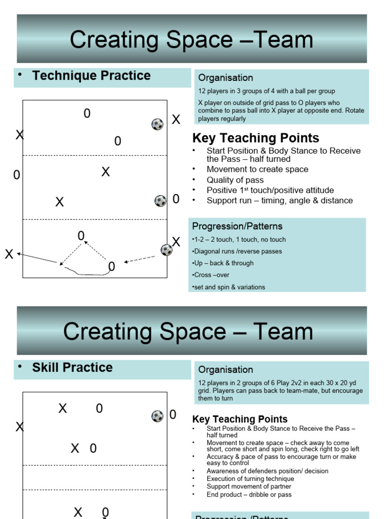 Creating Space - Team | PDF | Ball Games | Team Sports