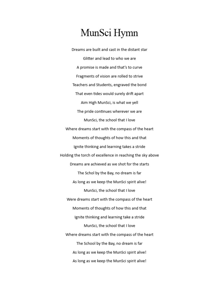 MunSci Hymn | PDF