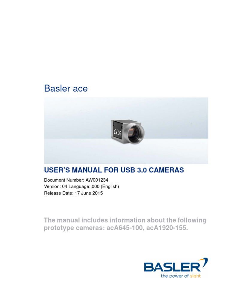 Basler Ace Usb Manual | PDF | Electronics | Imaging