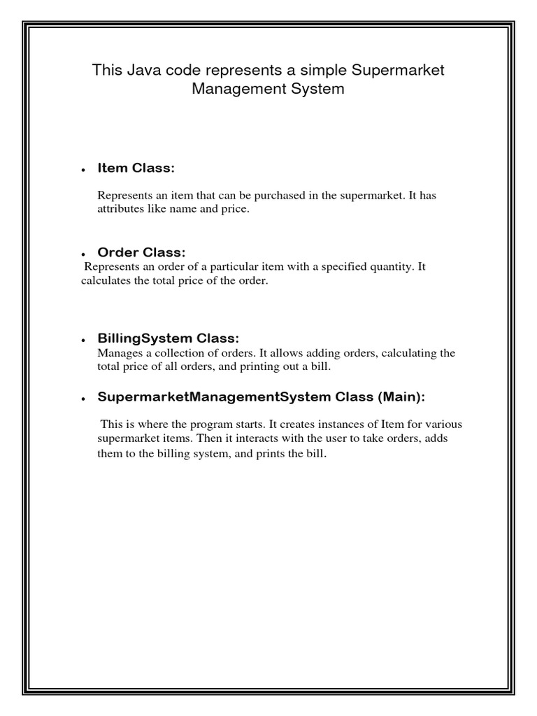 Supermarket Management System | PDF | Computer Science | Software ...