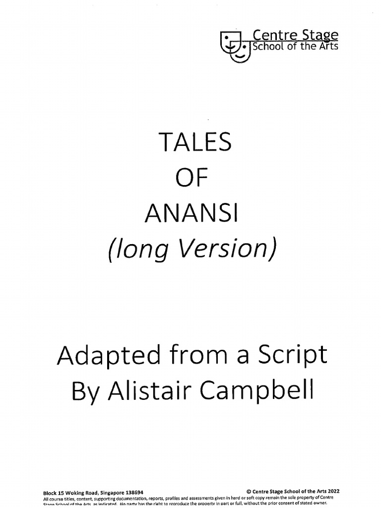 Anansi Scanned Script Longer Version | PDF