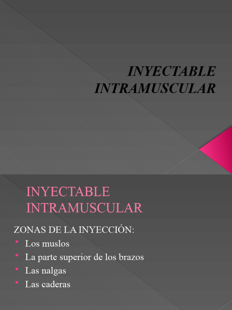 Inyectable Intramuscular | PDF | Inyección (medicina) | Medicina CLINICA