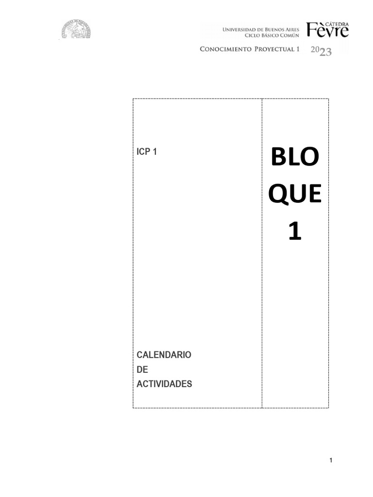 2023-ICP1-PACK BLOQUE 1 (1) | PDF | Evaluación | Aprendizaje