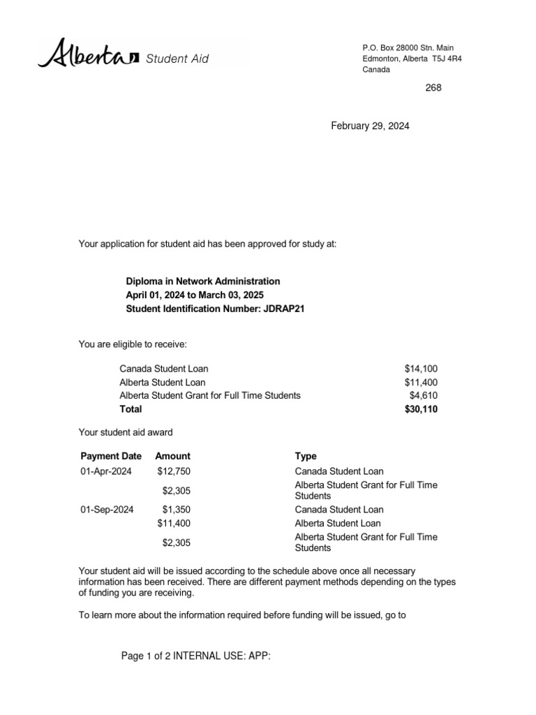 Alberta Student Aid Reward | PDF | Student Financial Aid In The United ...