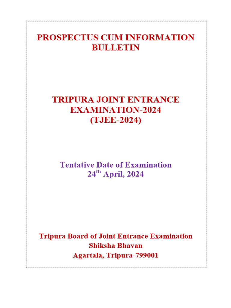 Prospectus 2024 | PDF | University And College Admission | Multiple Choice