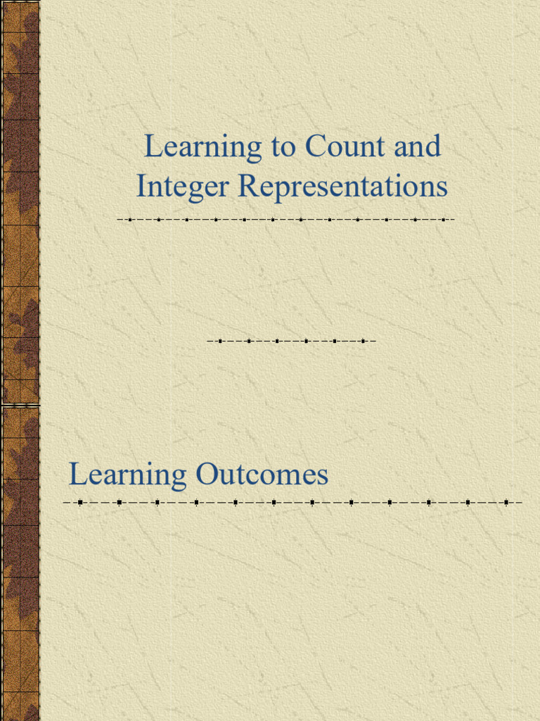 WK 2 - Learning To Count and Integer Representations | PDF | Decimal | Encodings