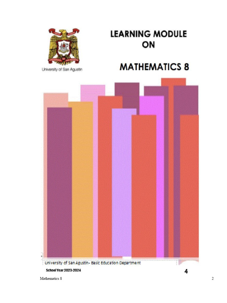 Sy 2023 2024 Module 4 Mathematics 8 2 | PDF | Line (Geometry) | Triangle