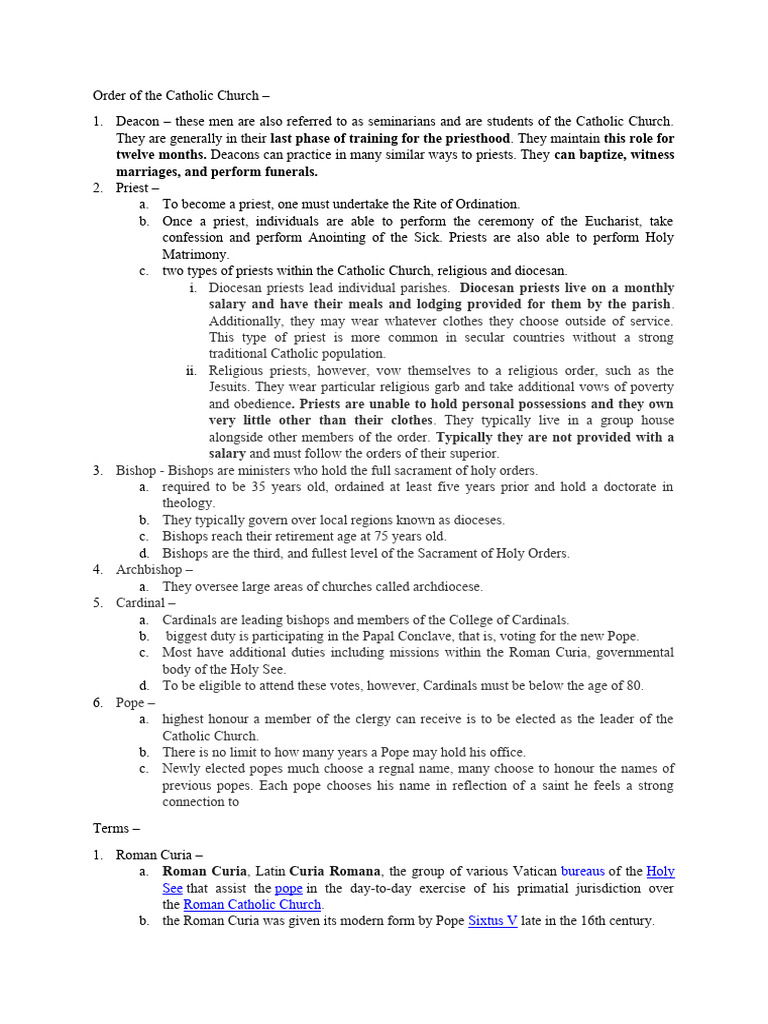 Catholic Church | PDF | Catholic Church | Priest