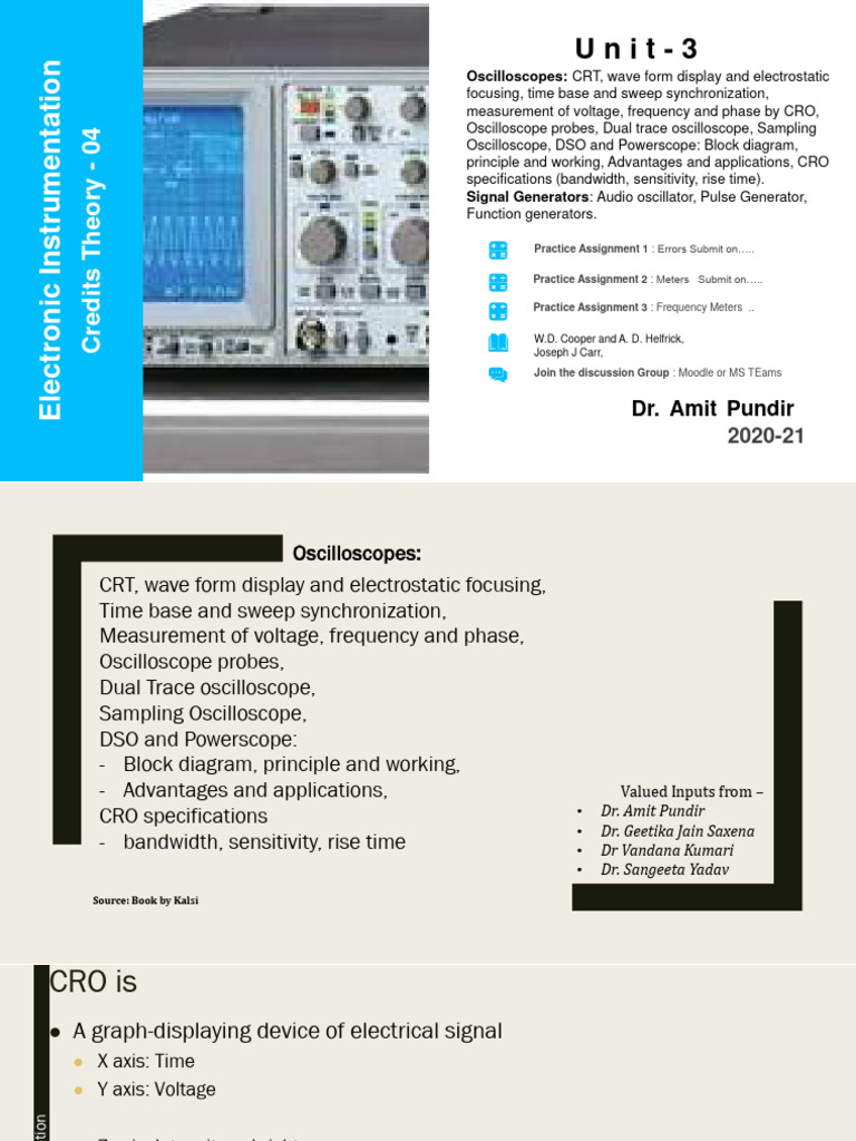 Unit 3 - Basic Instrumentation And Measurement Techniques PPT Notes ...