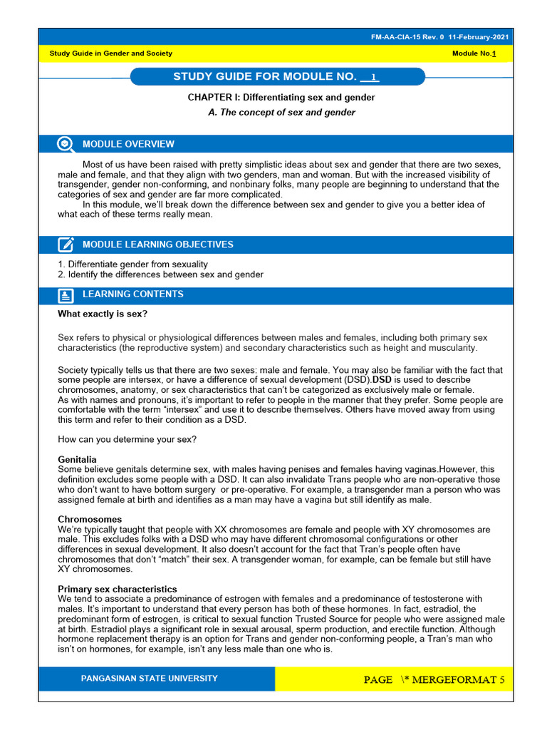 Understanding Sex and Gender Differences | PDF | Id | LGBTQIA+ Studies