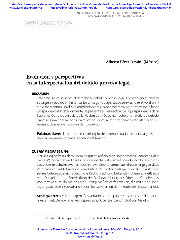 Evolución y Perspectivas en La Interpretación Del Debido Proceso Legal | Descargar gratis PDF ...