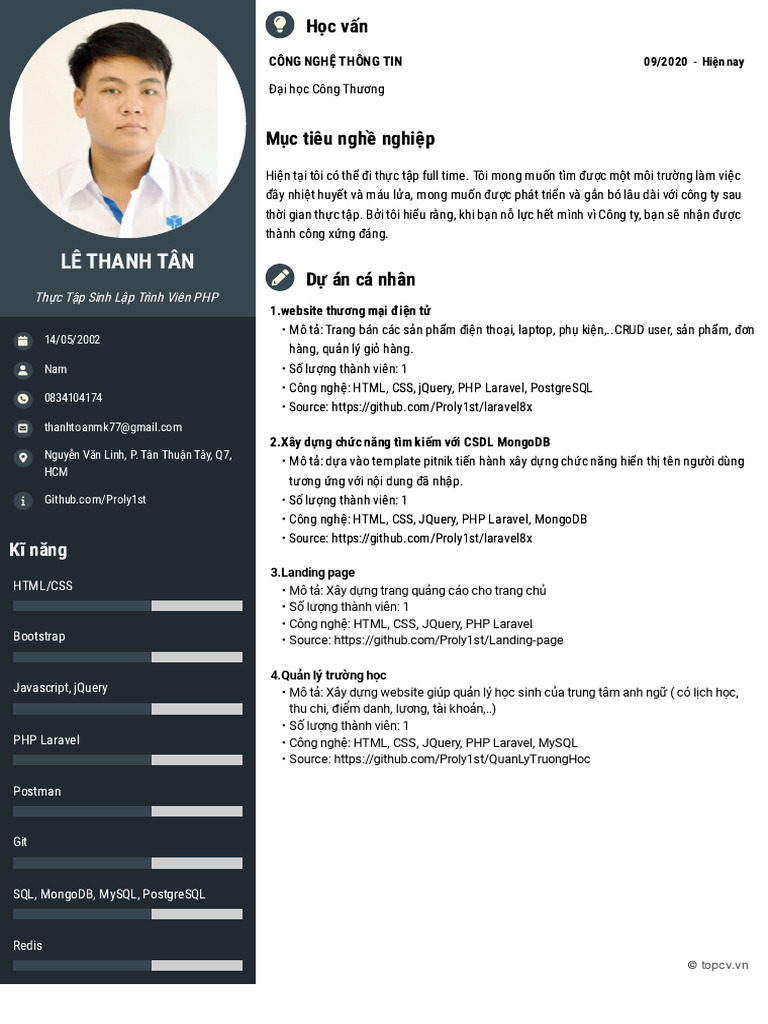 Le Thanh Tan CV | PDF