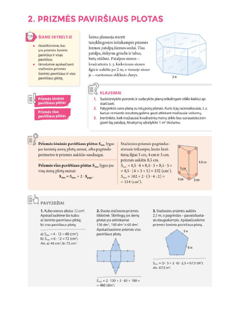 Prizmes Pavirsiaus Plotas | PDF