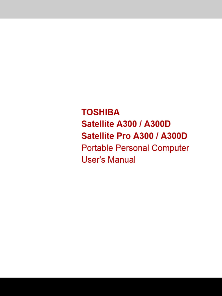 Latop Satelite A300 | PDF | Modem | Copyright