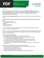 Cambridge International As & A Level 9609 Business Syllabus For ...