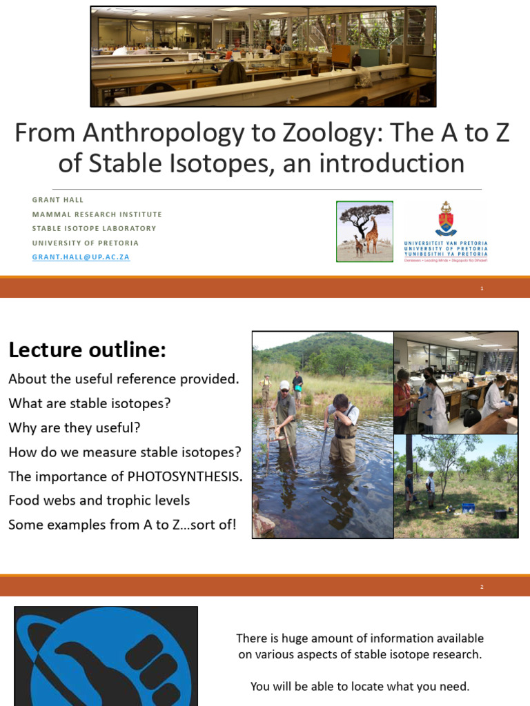 From Anthropology To Zoology The A To Z of Stable Isotopes | PDF ...