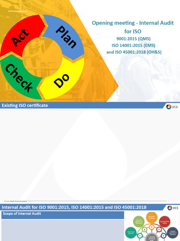 Internal Audit Meeting for ISO Standards | PDF | Internal Audit | Audit