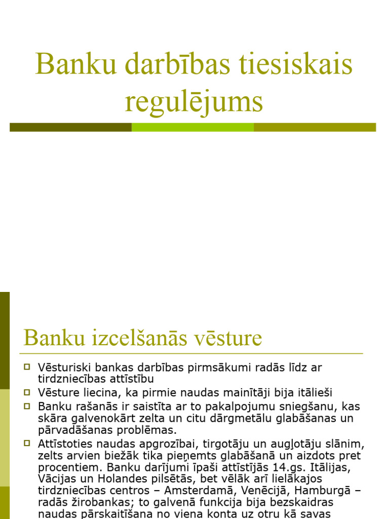 Banku Darbibas | PDF