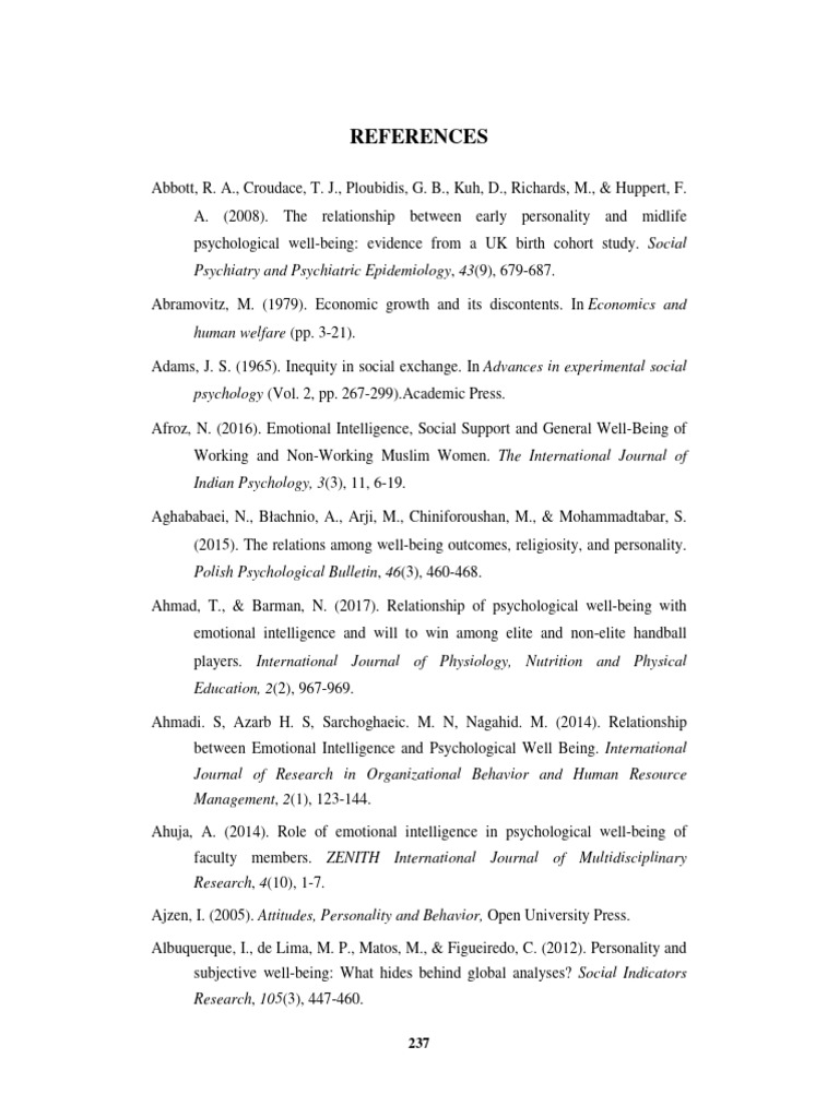 11 References | PDF | Psychology | Emotional Intelligence