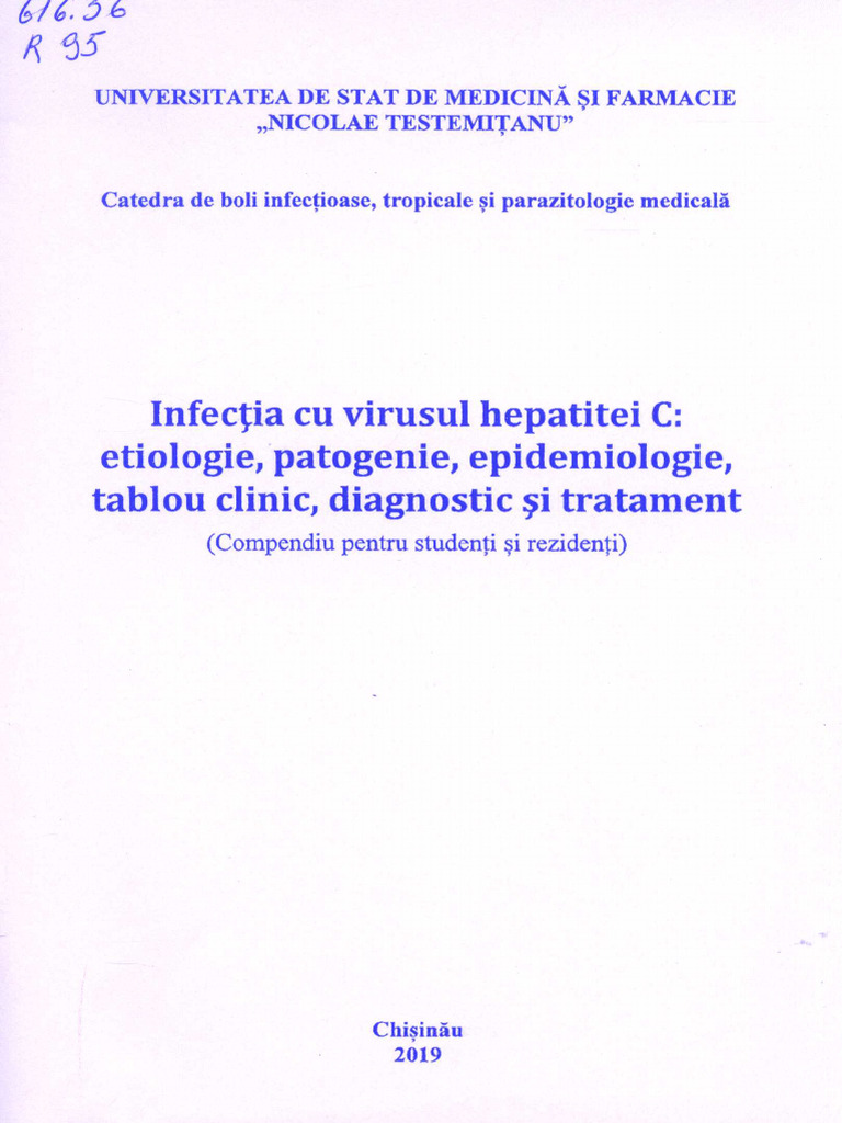 Rusu I. Infectia Cu Virusul Hepatitei C Etiologie, Patogenie, Epidemiologie, Tablou Clinic ...