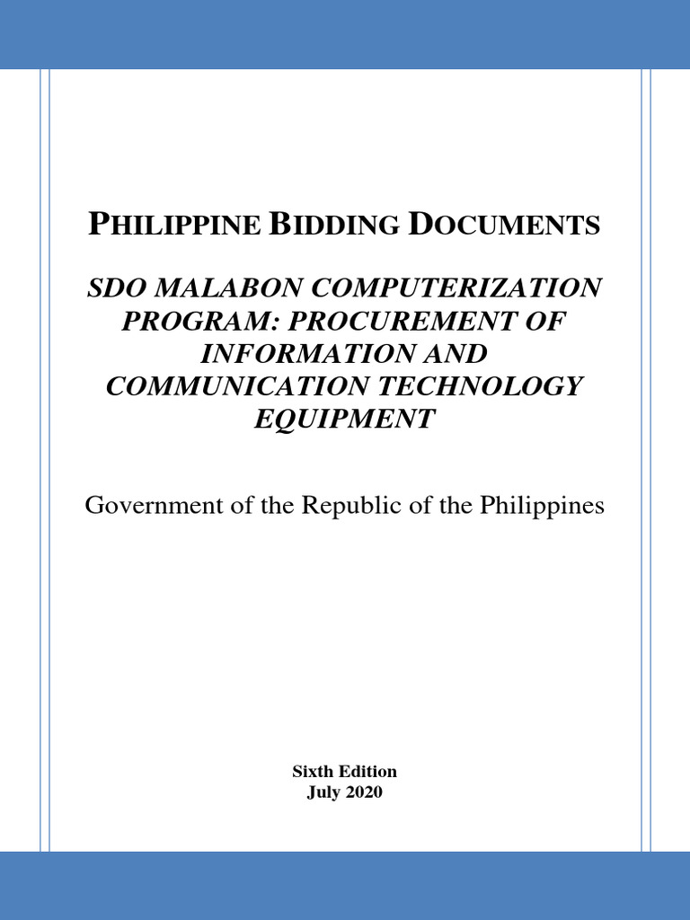 Bid Docs Sampel Public Document Only Sample 123 | PDF | Procurement ...