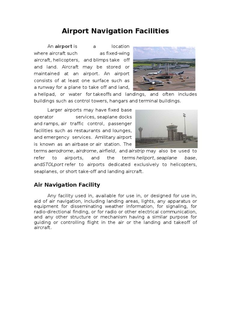 Overview of Airport Navigation Facilities | PDF | Air Traffic Control ...