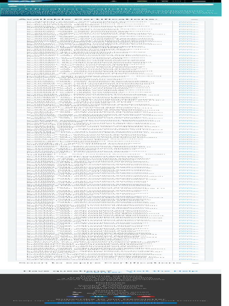 List of Valid Certifications | PDF | Cloud Computing | Procurement