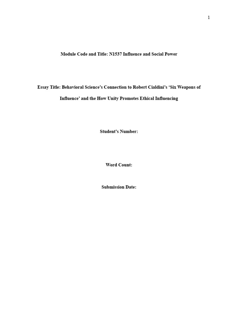 Six Weapons of Influence | PDF | Leadership | Social Psychology