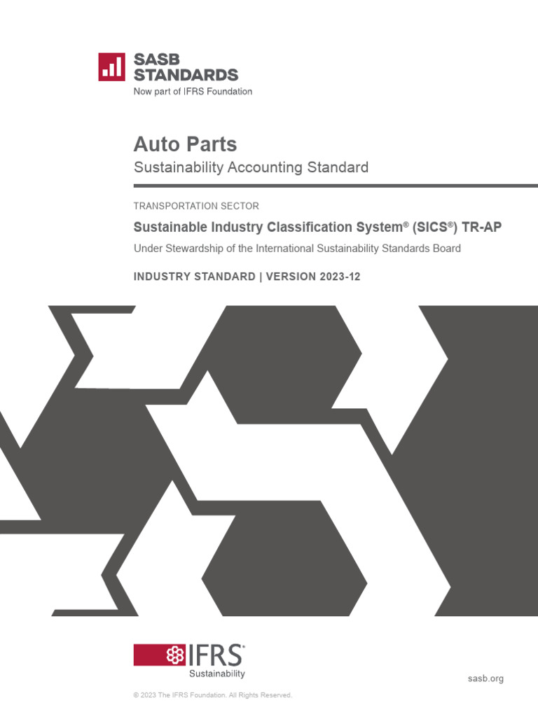 SASB Standards - Auto-Parts-Standard - En-Gb | PDF | Waste | Recycling