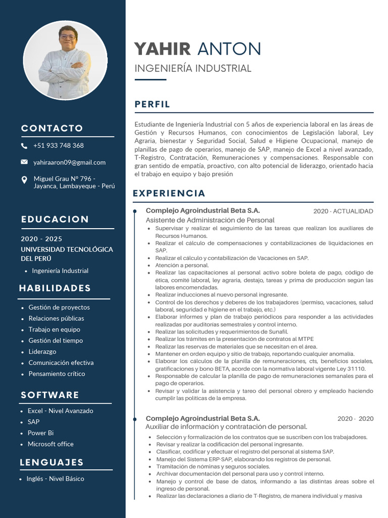 CV Yahir Anton - 2024 | PDF | Gestión de recursos humanos | Microsoft