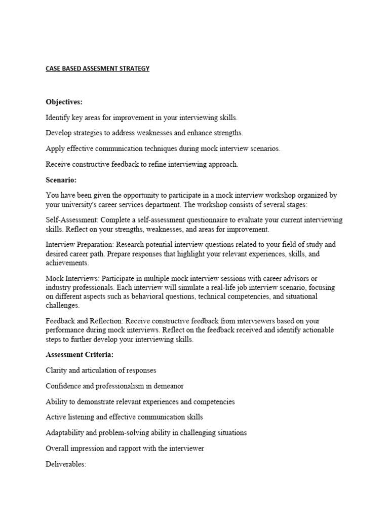 CASE BASED ASSESMENT STRATEGY | PDF | Project Management | Risk Management