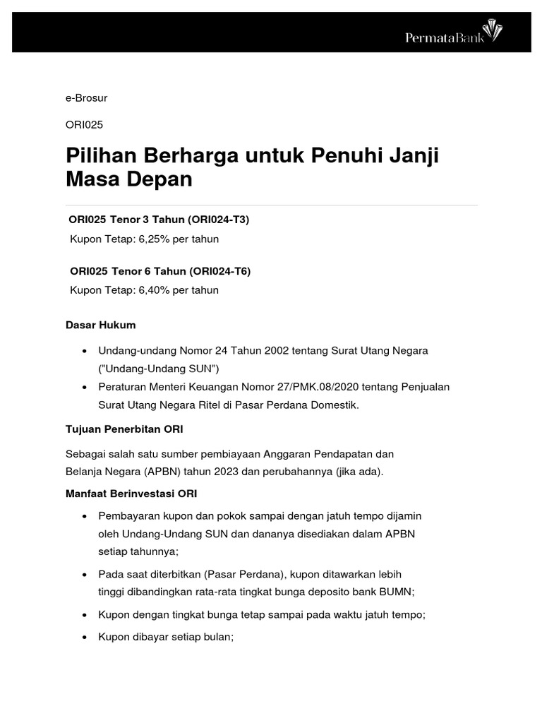 E-Brosur ORI025 T3 & T6 | PDF