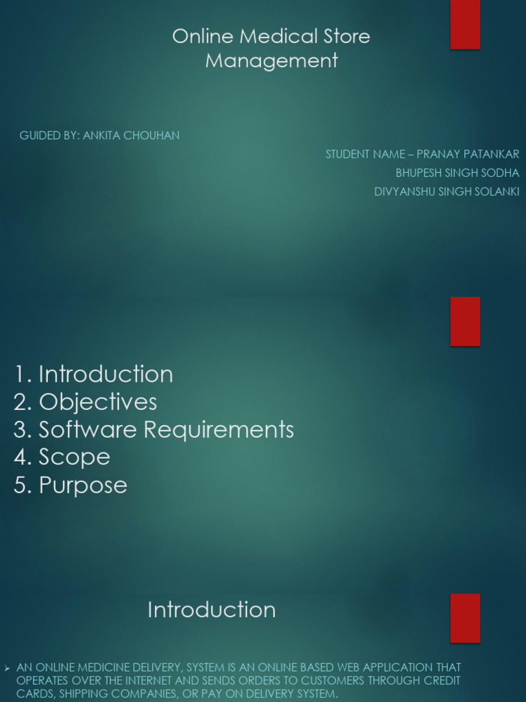 Online Medical Store Management System | PDF | World Wide Web | Internet & Web