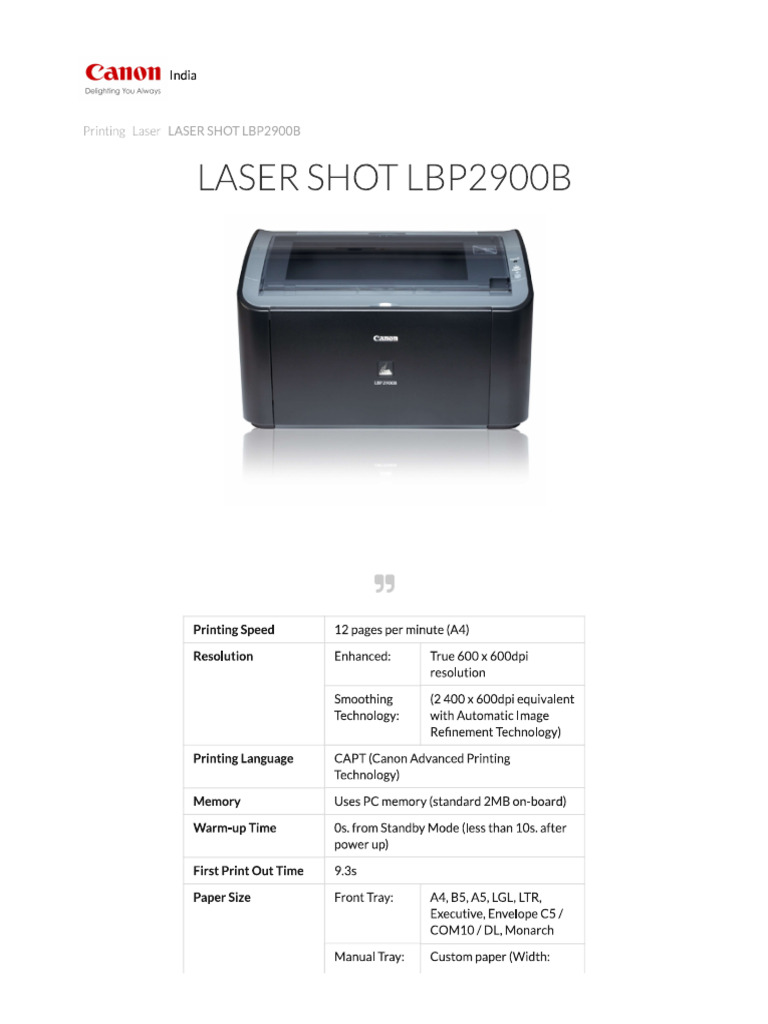 Canon LBP 2900 | PDF