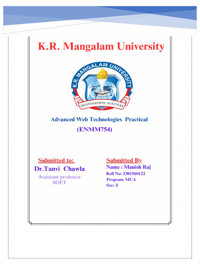 Web Technologies Assignment | PDF | Java Script | Area