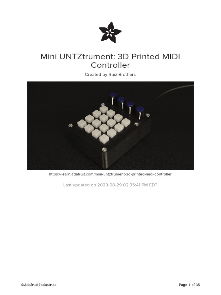 Mini Untztrument 3d Printed Midi Controller | Download Free PDF ... Mini Untztrument 3d Printed Midi Controller | Download Free PDF ...